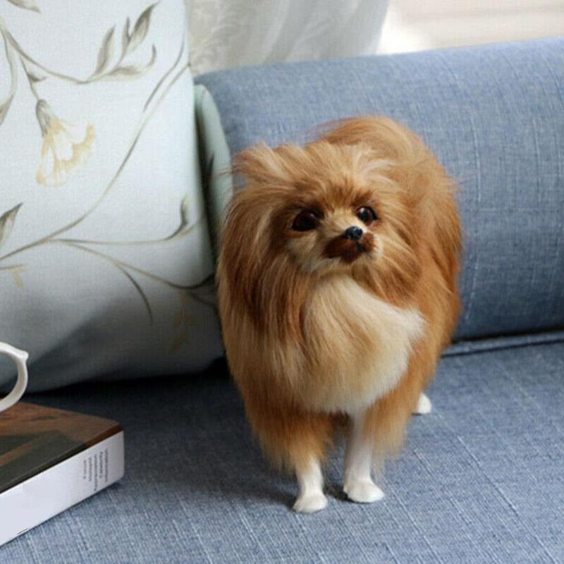 Realistic Pomeranian Dog Plush Stuffed Toy - Furvenzy