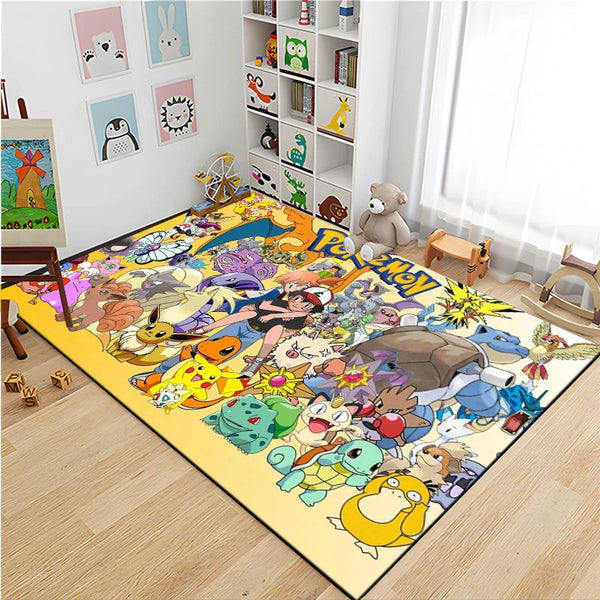 Pokemon Pikachu Full Character Rug Carpet - Furvenzy